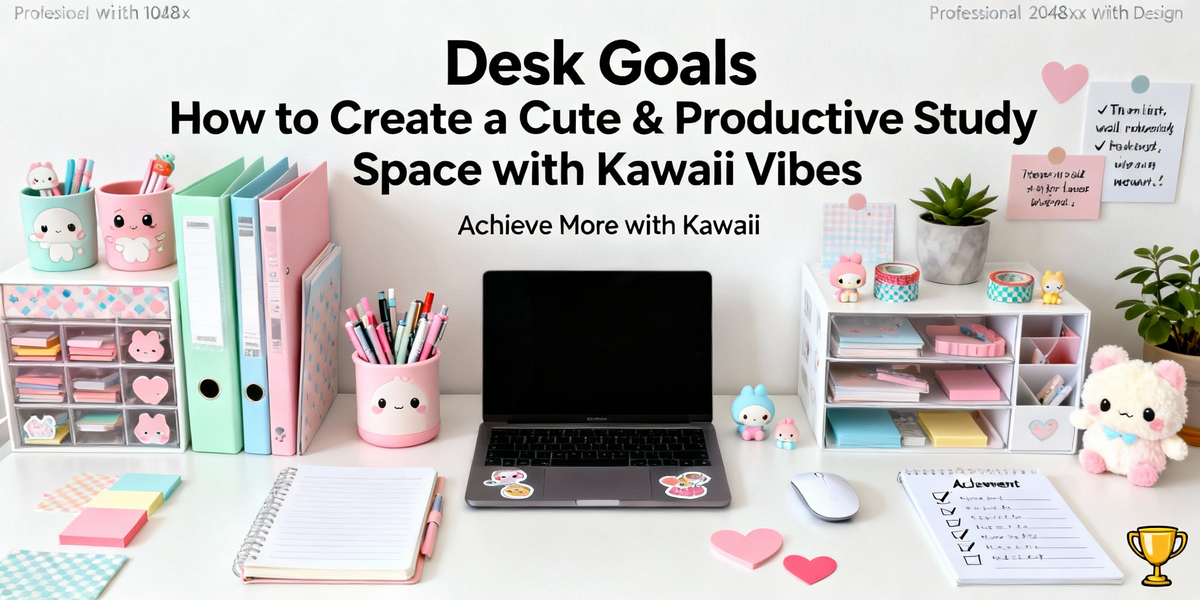 Desk Goals: How to Create a Cute & Productive Study Space with Kawaii ...